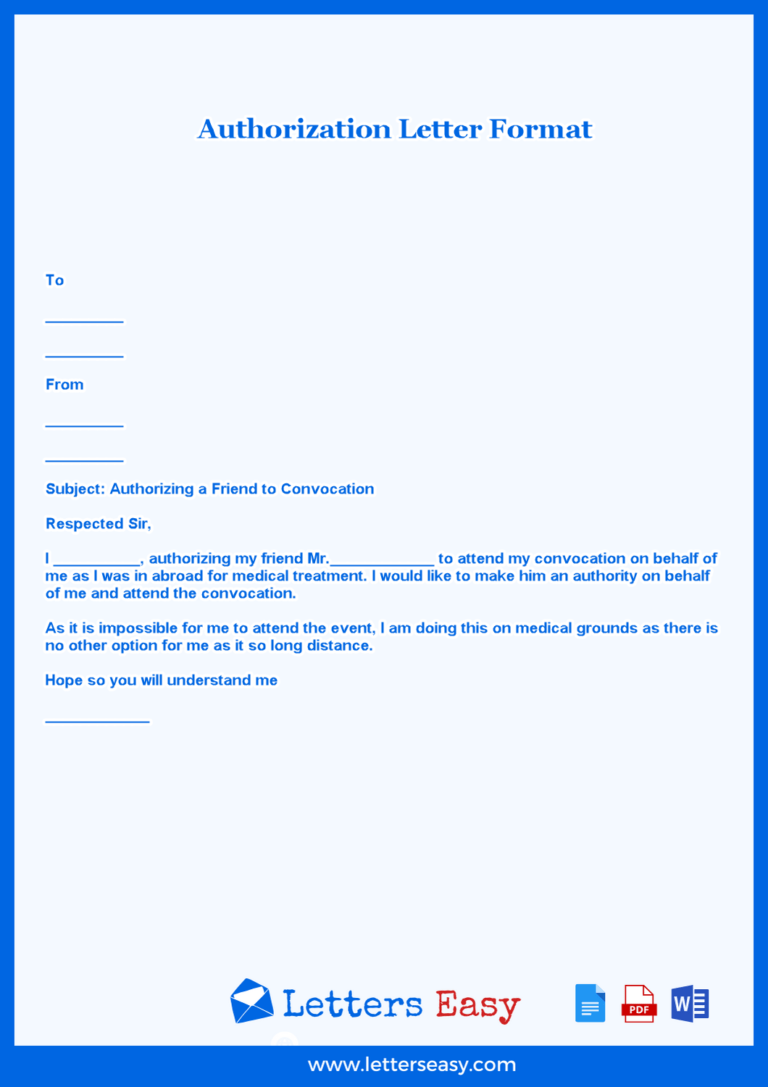 15+ Authorization Letter Format - Wordings, Samples and Examples ...