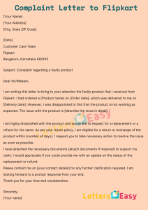 15+ Complaint Letter to Flipkart about Faulty Product - Email Formats ...