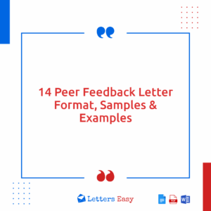 10+ Feedback Letter Format - Tips, Email Template, Examples - Letters Easy