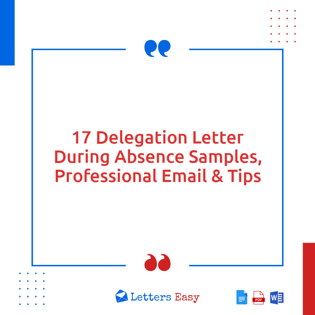 Delegation Letters - Letters Easy